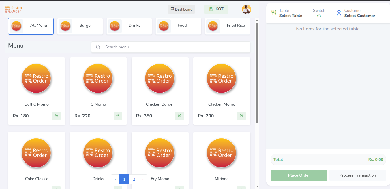 Ordering System